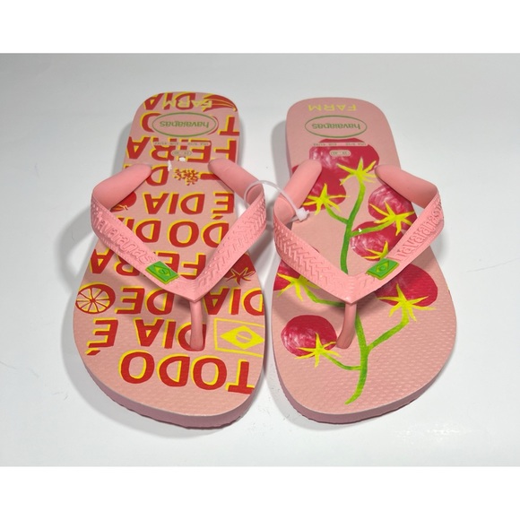 FARM Rio | Shoes | Farm Rio X Havaianas Tomato Print Flip Flop Sandals ...